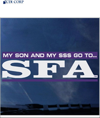 Shop My Son And My $$$ Go To SFA Car Decal in Nacogdoches – Kampus Books